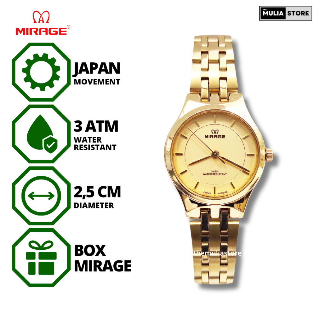 Jual MIRAGE Jam Tangan Wanita Mirage Original 18601 L Analog | Shopee ...
