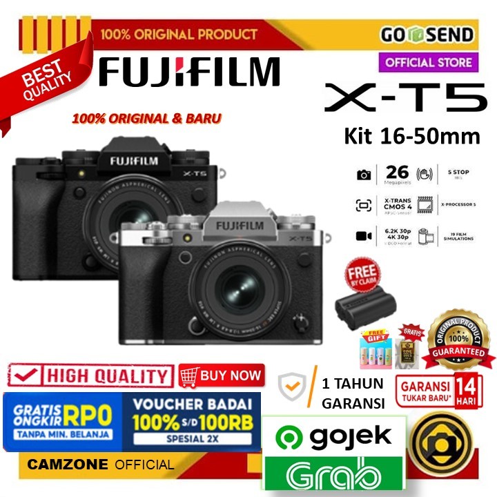 Jual Fujifilm XT5 Kit 16-50mm Fuji X-T5 XT 5 kit 16-50 Mirrorless Camera | Shopee Indonesia