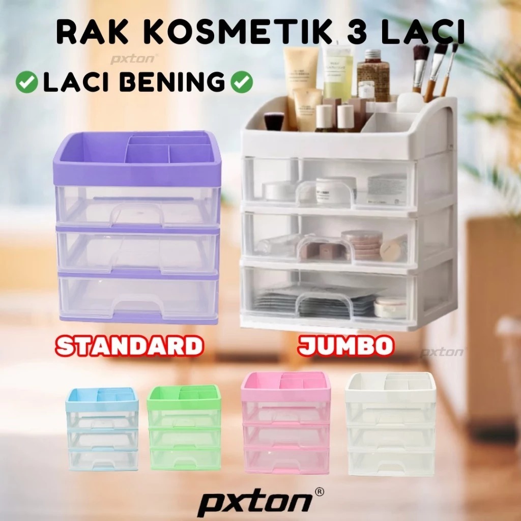 Jual Rak Kosmetik MINI UKURAN KECIL 3 Laci Susun/Makeup Storage ...