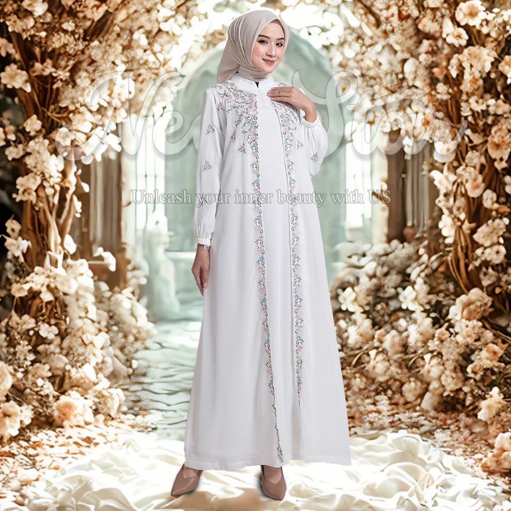 Jual NewStar - Gamis Lebaran 2025 Terbaru Gamis Putih Lebaran 2025 Baju ...
