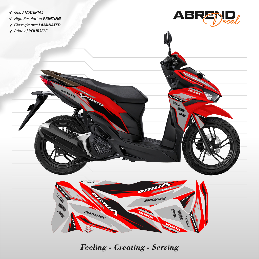 Jual STICKER VARIO 125 NEW GRAFIS CUSTOM FASTHOUSE / STIKER VARIO 125 2023 - 2024 / VARIO LIST ...