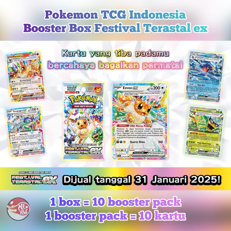 Jual Booster Box Festival Terastal ex SV8a Kartu Pokemon TCG Indonesia Scarlet Violet. | Shopee ...