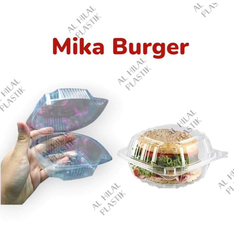 Jual Mika Plastik Burger dan Sandwich Isi 50 pcs | Shopee Indonesia