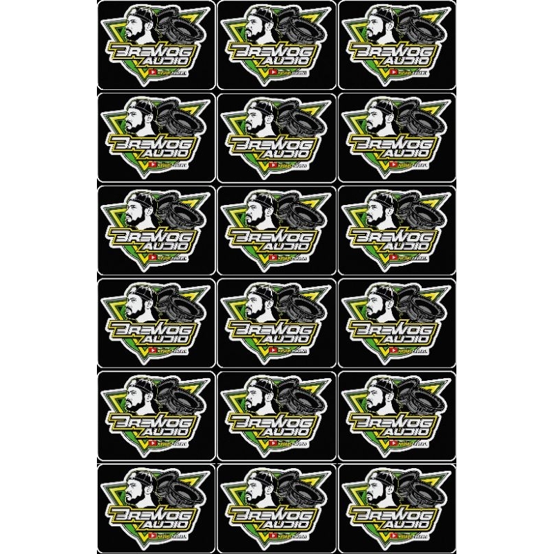 Jual STIKER BREWOG AUDIO ISI 18 PCS BAHAN ANTI AIR 1 LEMBAR UKURAN 30X45STIKER SOUND | STIKER ...