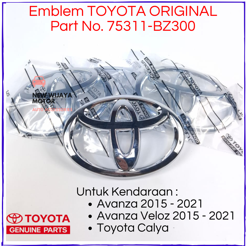 Jual Emblem Toyota Original BZ300 Logo Depan Original Toyota Avanza ...