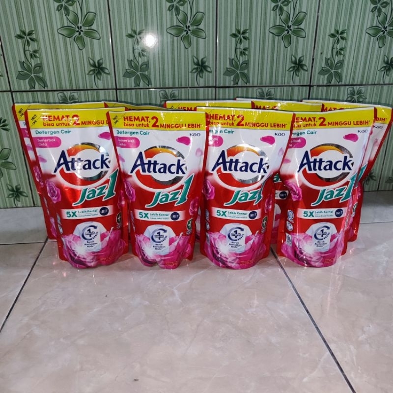 Jual Kao Attack Jaz 1 Detergent Cair Semerbak Cinta 515G | Shopee Indonesia