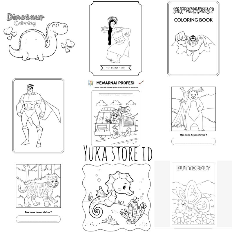 Jual [Ready]A4 dan A5 Kertas Mewarnai/Colouring/Kertas Gambar Anak TK ...