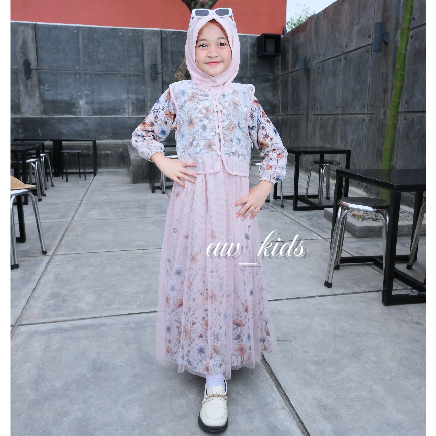 Jual Gamis Anak Perempuan Terbaru Usia 4 Sampai 12 Tahun, Ceruty Motif ...