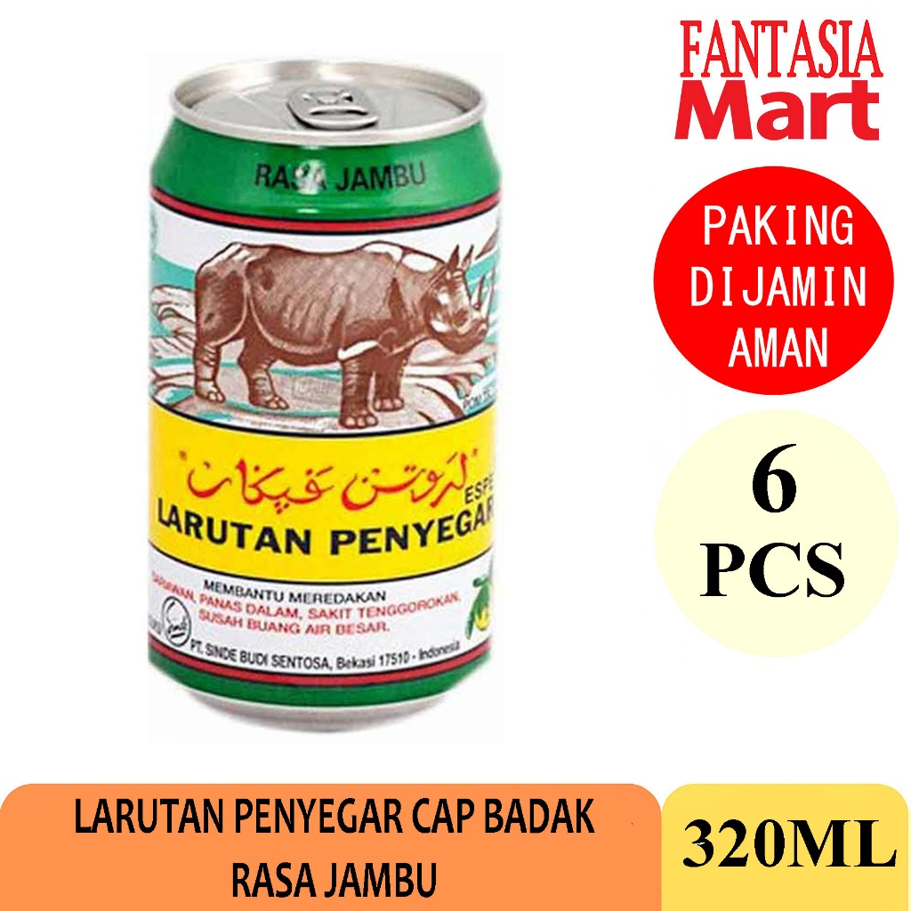 Jual CAP BADAK LARUTAN PENYEGAR KALENG 320 ML JAMBU PACK ISI 6 PCS FUN ...