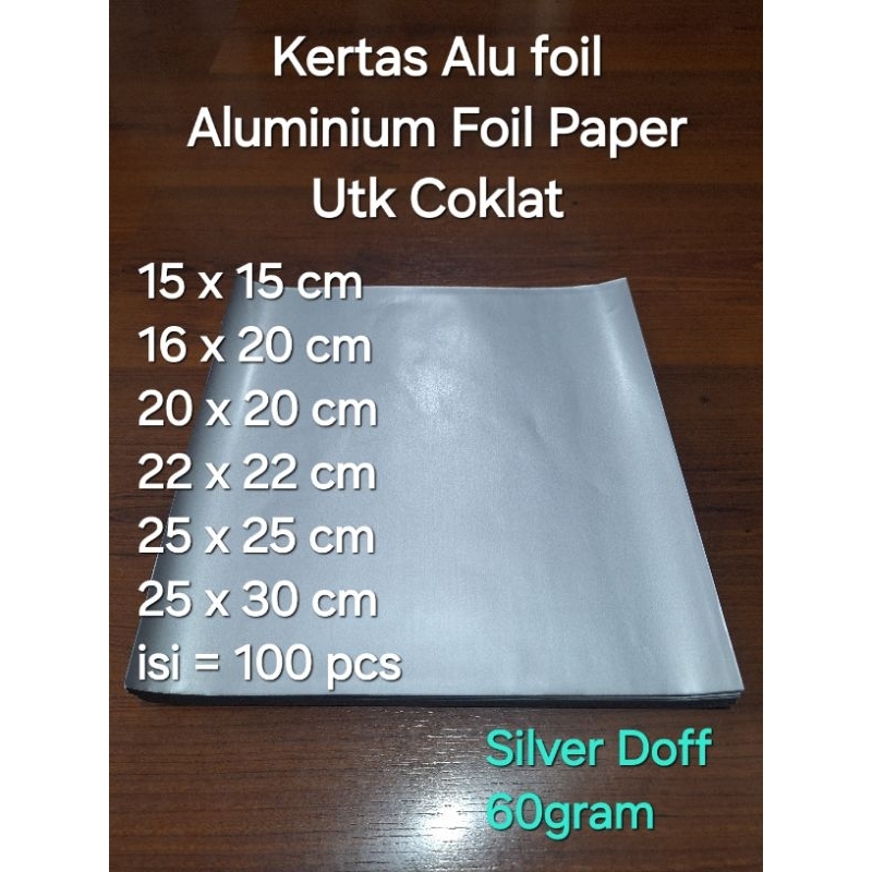 Jual Kertas Alu Foil SILVER DOFF / Aluminium Foil Paper / Bungkus ...