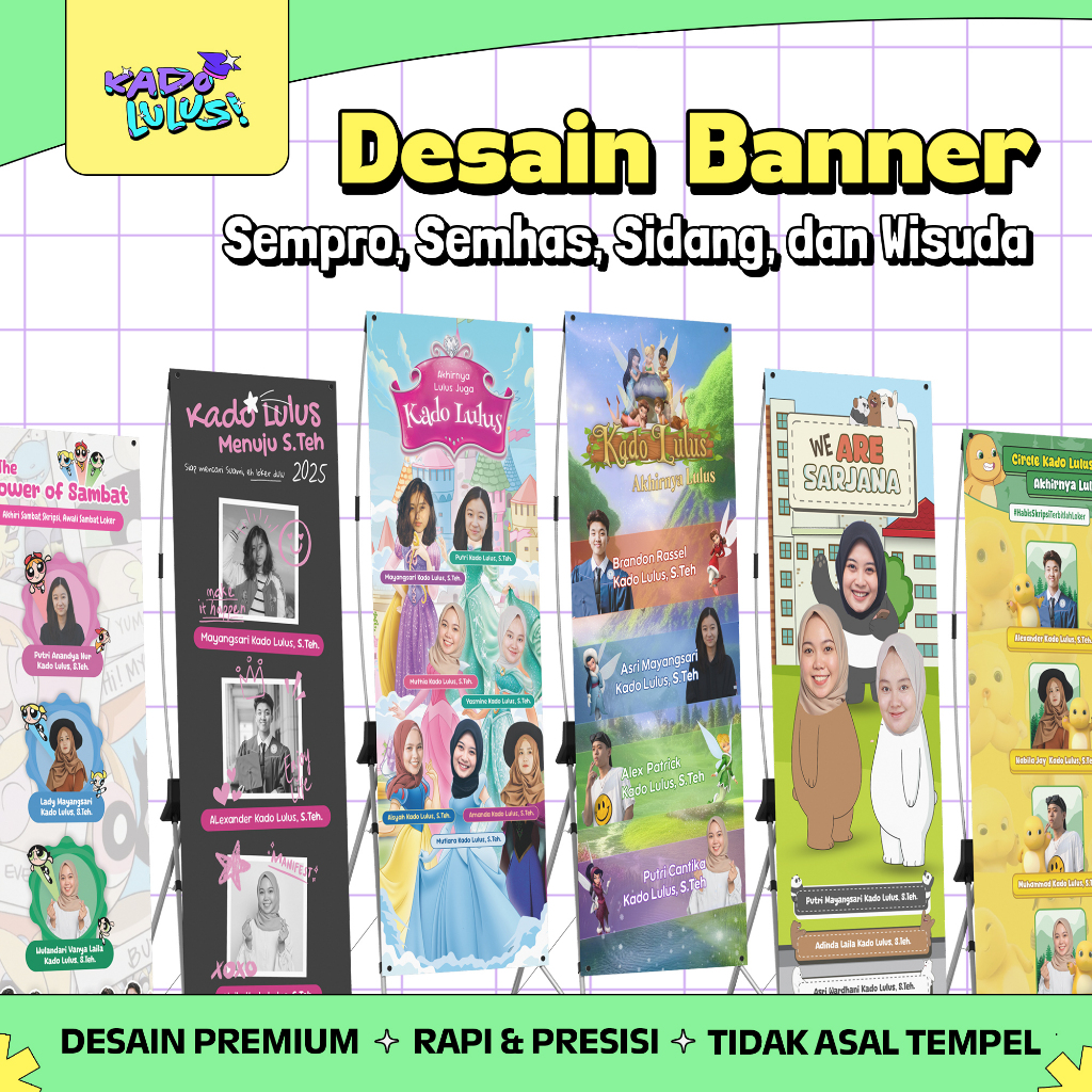 Jual KADO LULUS Banner Spanduk Sidang Skripsi Wisuda Sempro Semhas ...