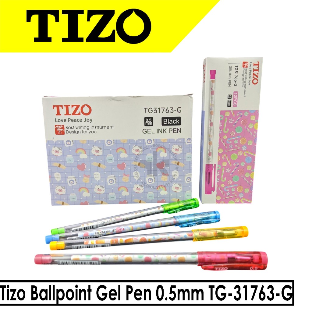 Jual Tizo Ballpoint Gel Pen 0.5mm TG-31763-G | Shopee Indonesia