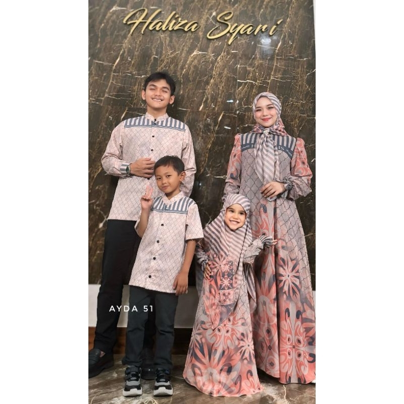 Jual AYDA 51 | FAMILY SET SARIMBIT 2025 BY HALIZA STYLE HALIZA SYARI ...