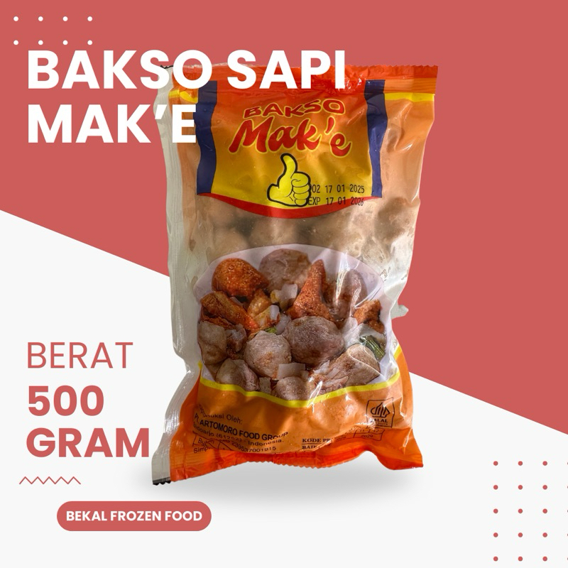 Jual Mak'e Bakso Sapi Super isi 50 pcs | Shopee Indonesia