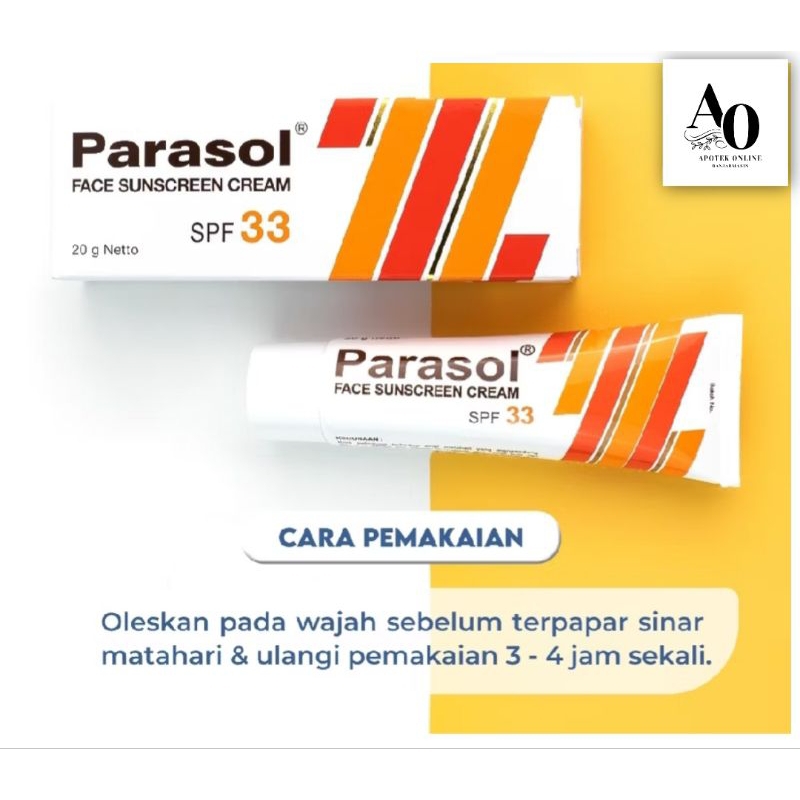 Jual Parasol Sunscreen SPF 33 /Sunscreen wajah (AO) | Shopee Indonesia