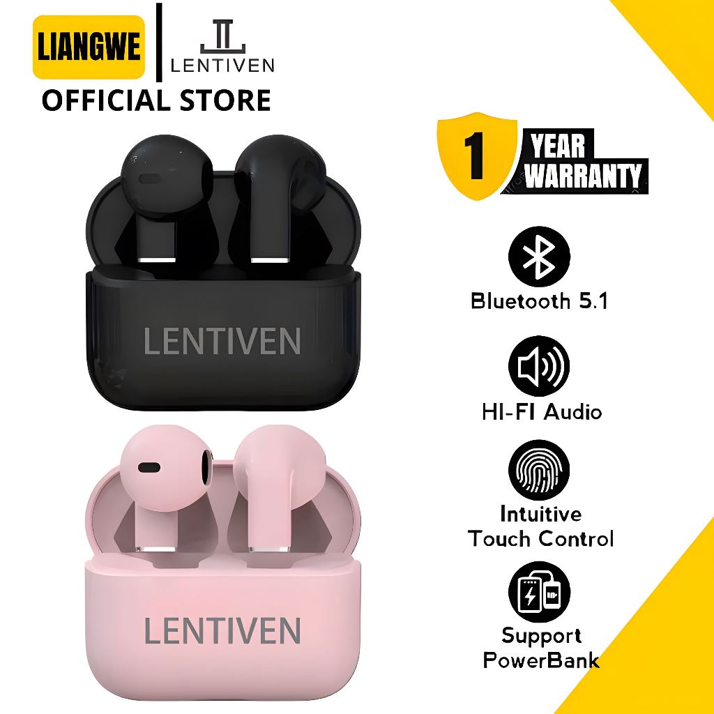 Jual LIANGWE LENTIVEN TWS Bluetooth Wireless Earphone Airbuds Headset ...