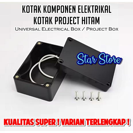 Jual Kotak Box Komponen Elektrikal Project / Box Hitam Duradus Listrik ...