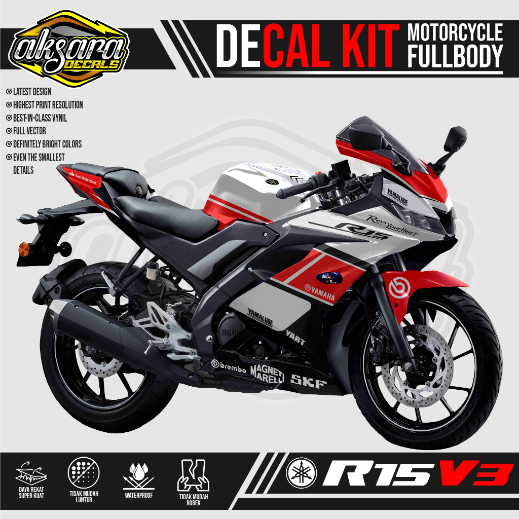 Jual DECAL KIT YAMAHA R15 V3 FULL BODY - YAMALUBE 6Th Anniversary ...