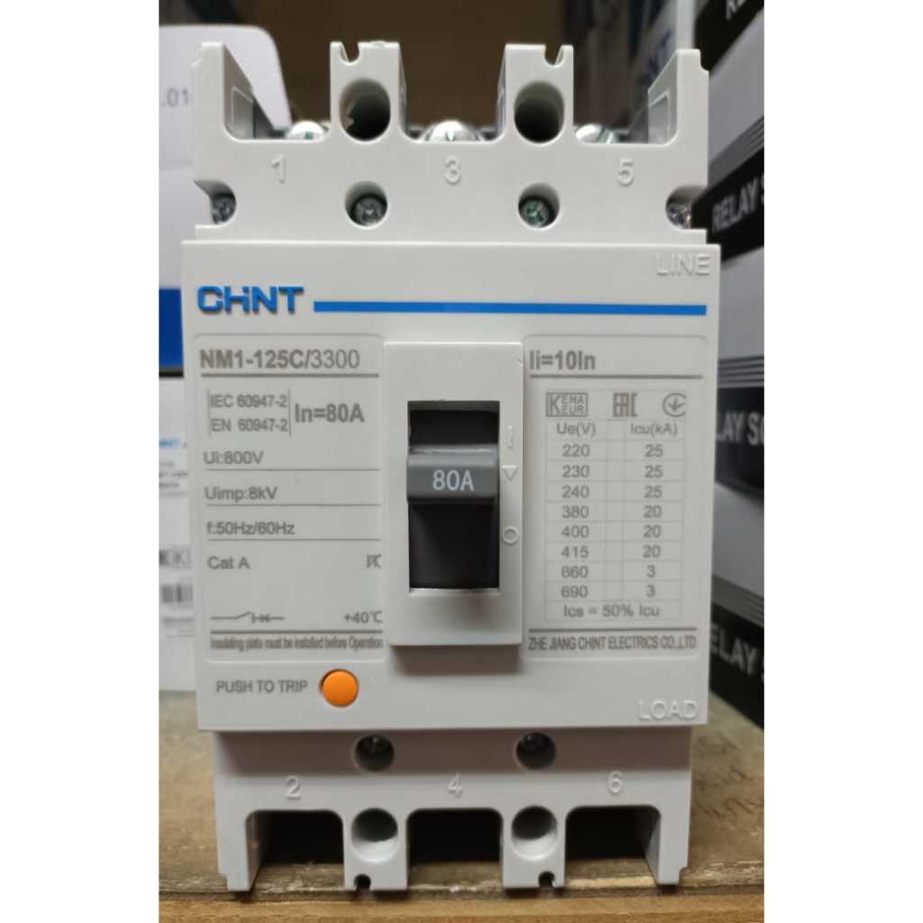 Jual MCCB Breaker Chint NM1-125C 3P 20kA (80A 100A 125A) Original | Shopee Indonesia