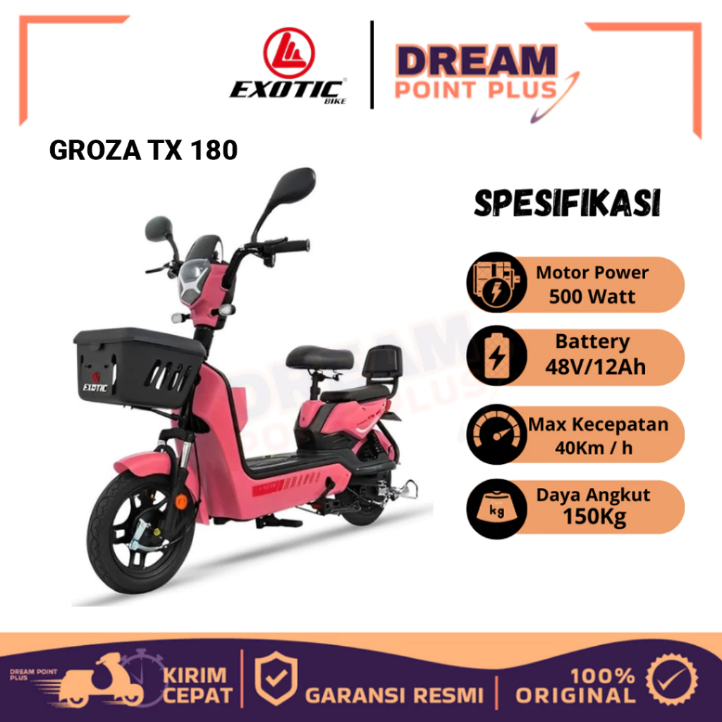 Jual KIRIM INSTANT - Sepeda Listrik Exotic Groza TX 180 500 watt ...