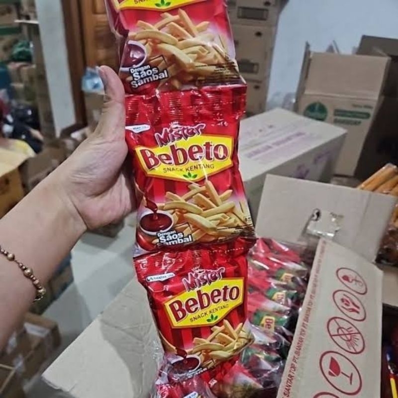 Jual SNACK BEBETO MERAH SATU RENCENG SNACK DARI KENTANG + SAOS PEDES ...
