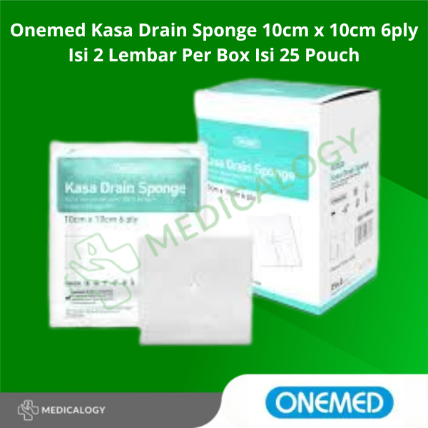 Jual Onemed Kasa Drain Sponge 10cm x 10cm 6ply Isi 2 Lembar Per Box Isi ...