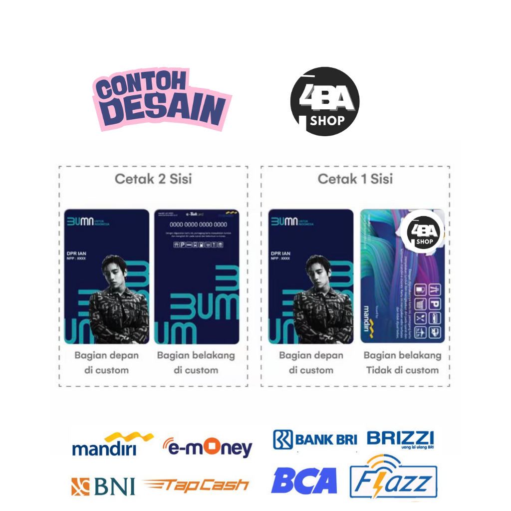 Jual Custom Card Emoney, Brizzi, Tap cash dan lainnya | Shopee Indonesia