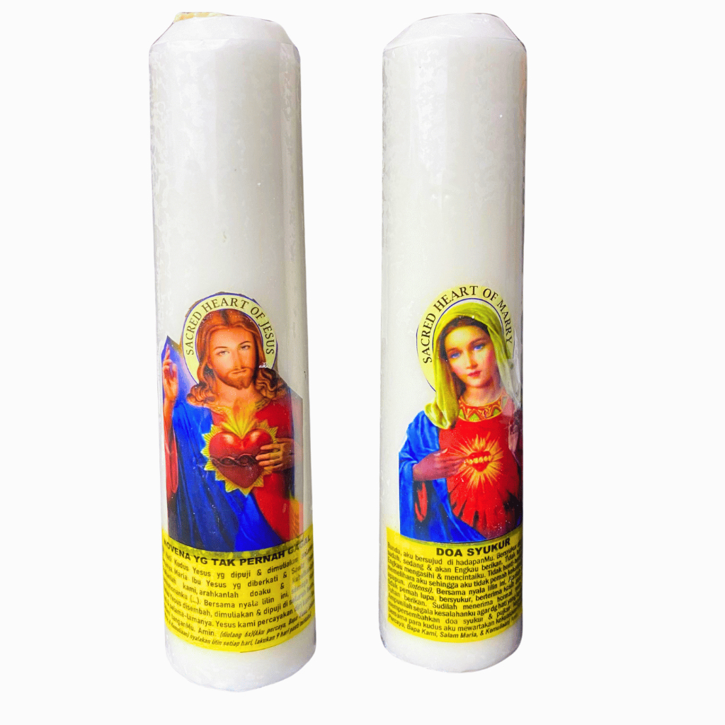 Jual LILIN ALTAR KECIL GAMBAR ROHANI TINGGI ISI 2 TINGGI 20 CM- LILIN ...