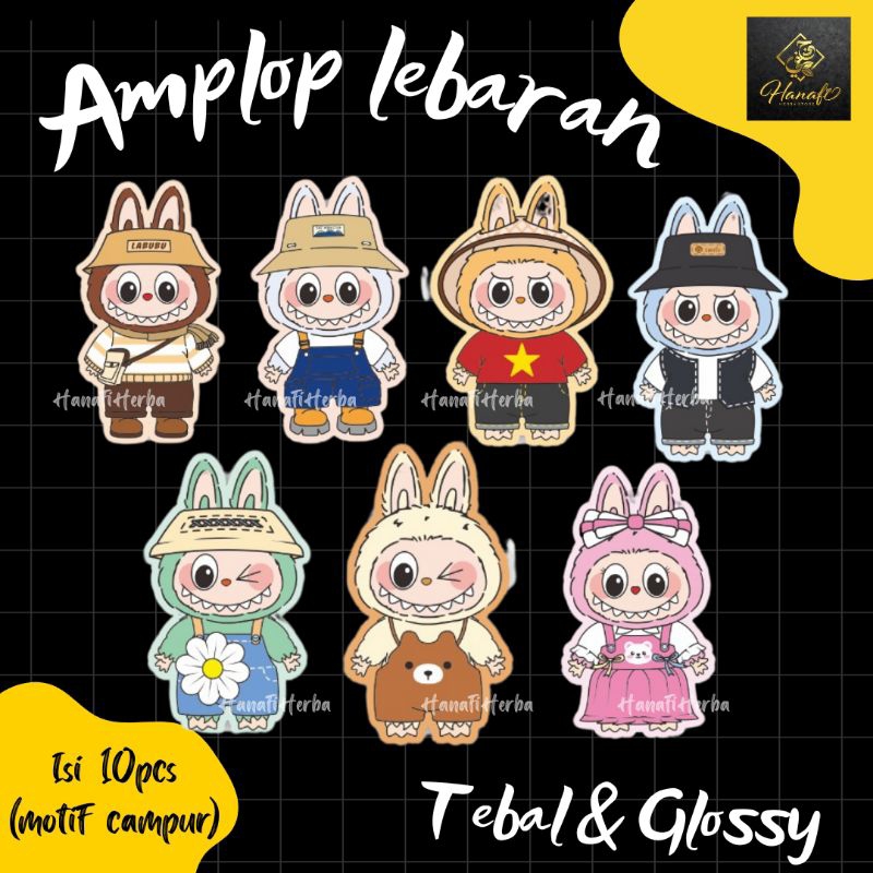 Jual Amplop Lebaran 3D Labubu tebal & Glossy | Shopee Indonesia