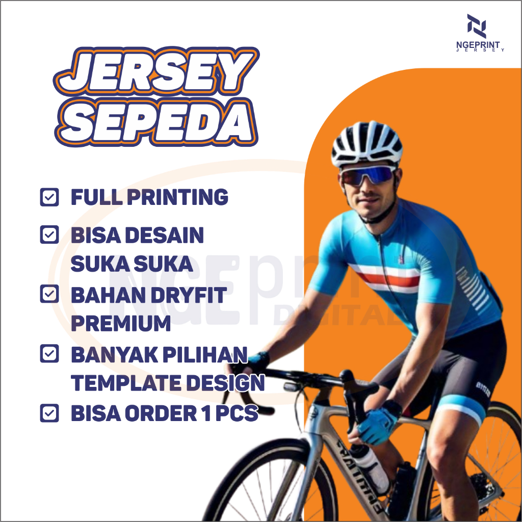 Jual [FULL PRINTING JERSEY] Baju Jersey Sepeda Free Design Sesuai ...