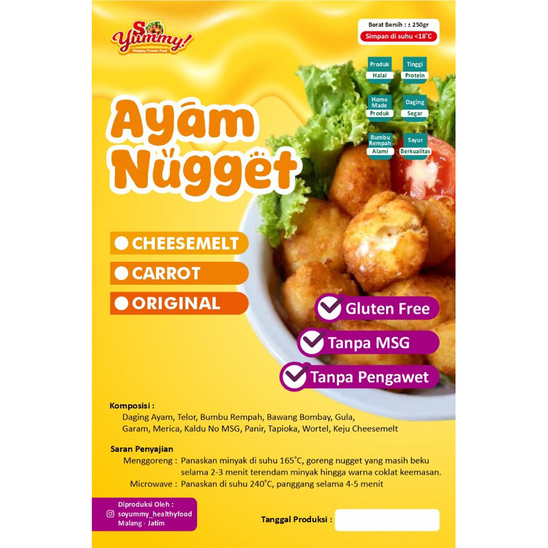 Jual nugget ayam cheesemelt (produk fast moving,jika stok ada di Frezer ...