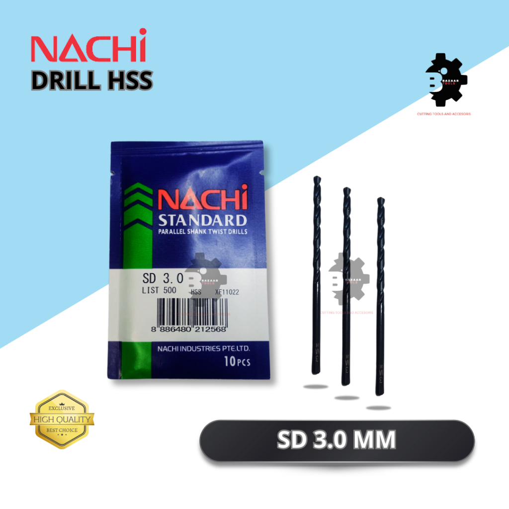 Jual DRILL SD 3.0 MM Merk NACHI - Original - Baru - Mata Bor - HSS ...