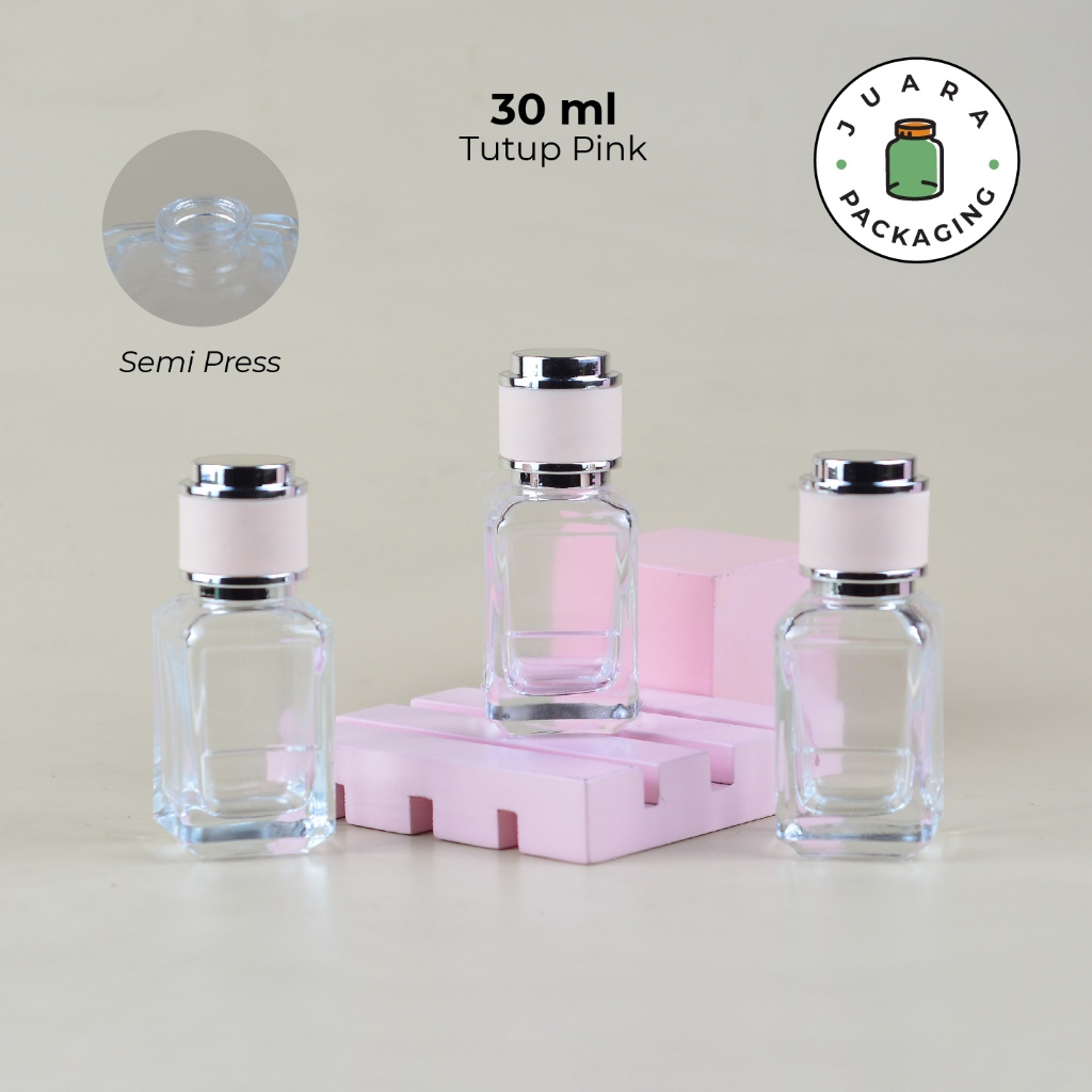 Jual Botol Parfum Spray Kaca 30ml Botol Parfum Kaca Kotak Tebal Bening ...