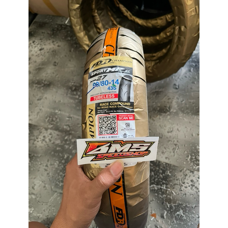 Jual BAN DONAT FDR MP27 SOFTCOMPONT 90/80/14 TUBLES COCOK BUAT MATIC ...