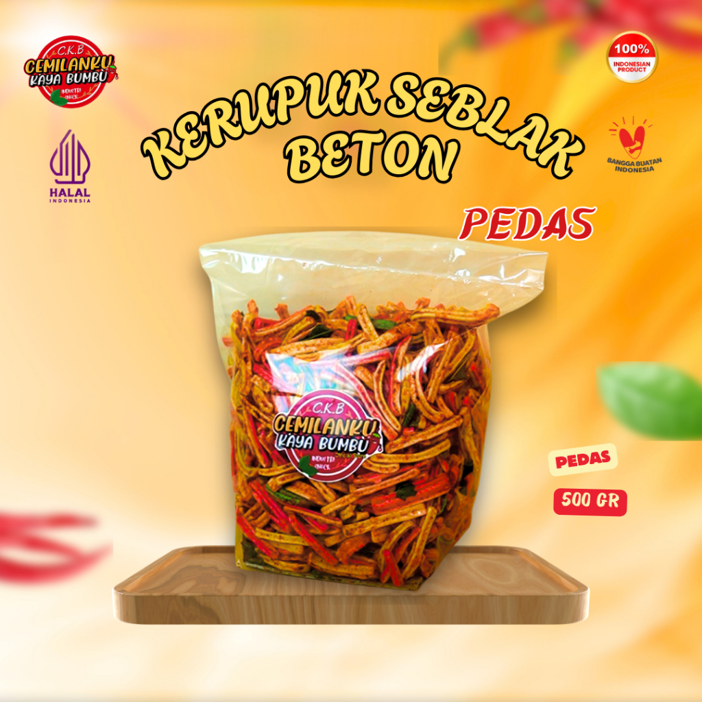 Jual Cemilanku - 500Gr Seblak Beton Rasa Pedas Renyah dan Gurih ...