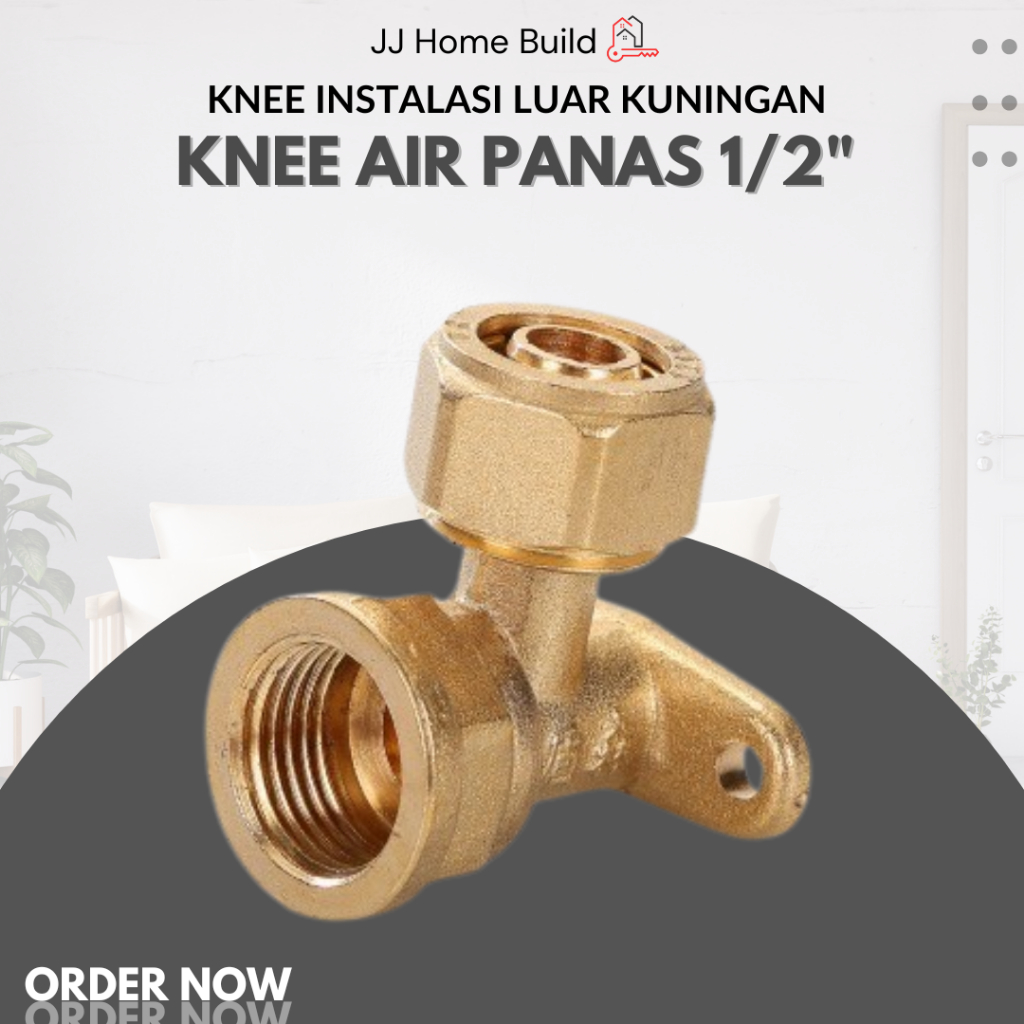 Jual Knee Air Panas Kuningan 1/2" / Knee Instalasi Luar / Knee Dudukan Luar / Knee Drat Dalam ...
