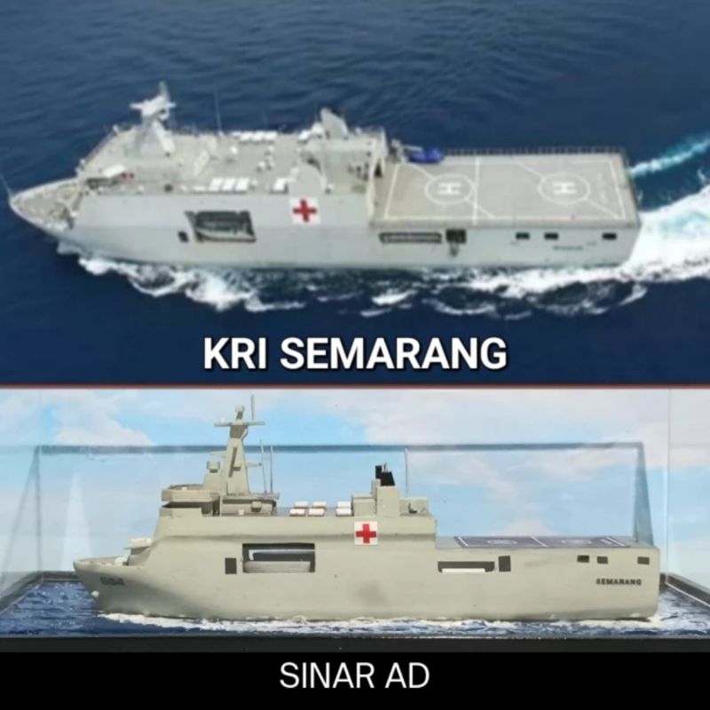 Jual Diecast Miniatur Kapal Hospital Ship KRI SEMARANG 594 Dengan ...