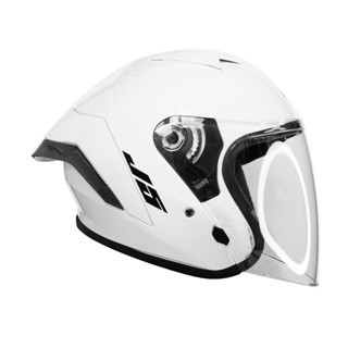 Jual Helm Half Face MLA J5 Solid White Terbaru Free Spoiler (SNI) Helm ...