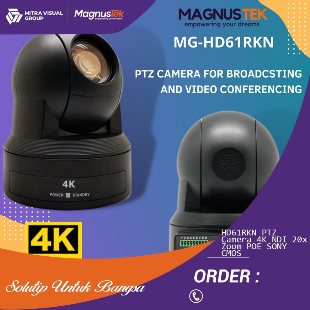 Jual MAGNUS MAGNUSTEK UHD62DH 4K PTZ CAMERA HD NDI 20X ZOOM POE ...