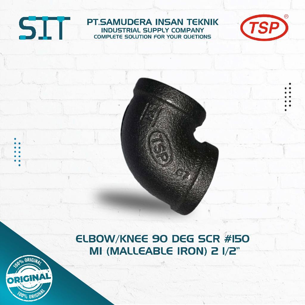 Jual Elbow TSP hitam 2 1/2 drat Knee steam besi hitam 90 Derajat SCR ...
