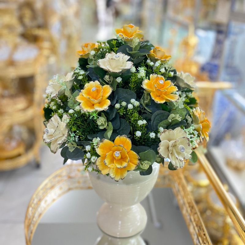 Jual Rangkaian Bunga keramik 21 tangkai / Bunga keramik Italy 21 ...