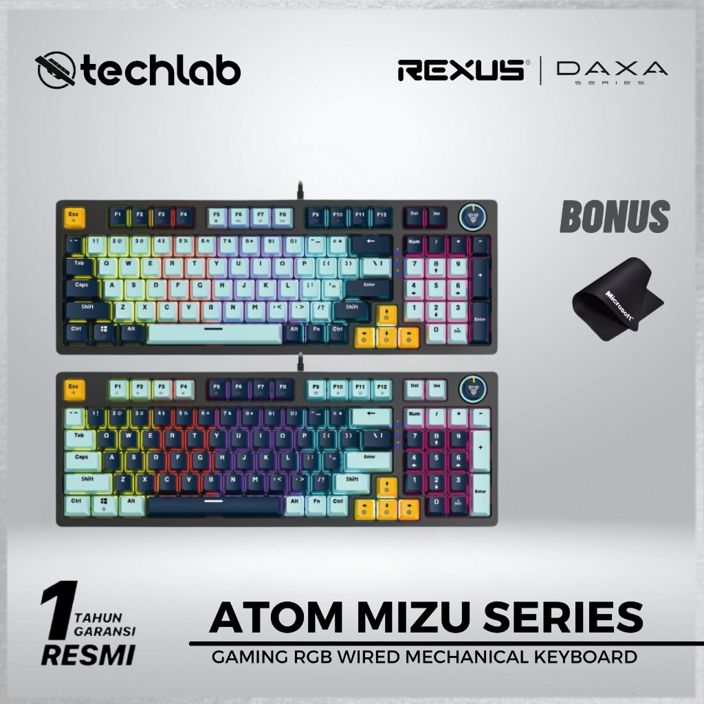 Jual Fantech Atom96 MK890 Mizu Edition V2 Wired Mechanical Gaming Keyboard | Shopee Indonesia