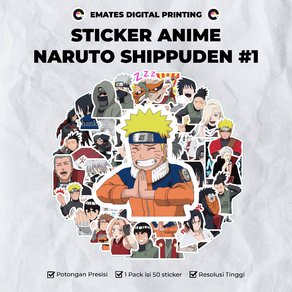 Jual [50pcs] Stiker Sticker Anime Naruto #1 Stiker Pack Aesthetic ...