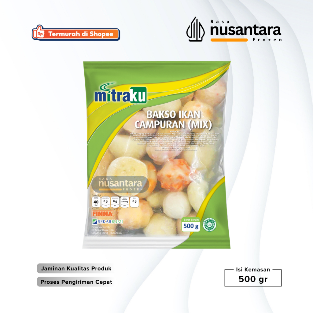 Jual MITRAKU Bakso Ikan Mix 500gr / 250gr Frozen Halal | Shopee Indonesia