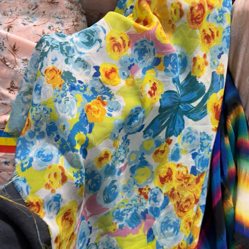 Jual kain Sifon premium motif - kain sifon motif bunga - kain chiffon ...