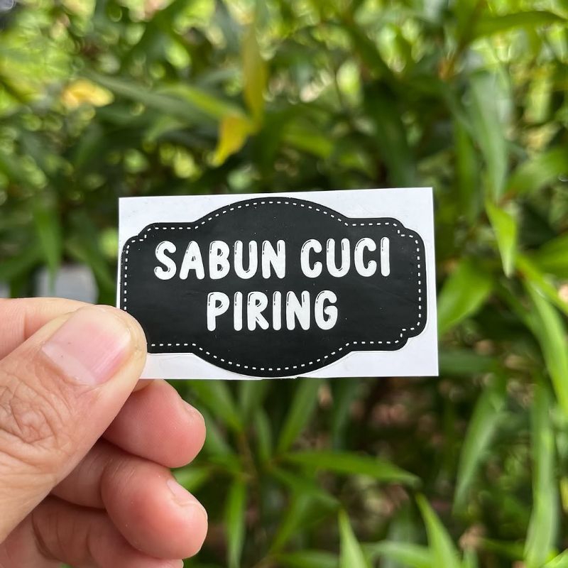 Jual Stiker Anti Air Sabun Cuci Piring Size 5x3cm | Shopee Indonesia