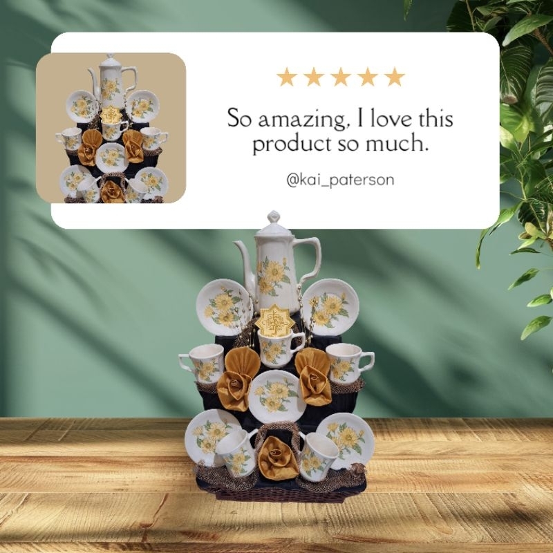 Jual parcel lebaran tea set napoleon pake teko | Shopee Indonesia