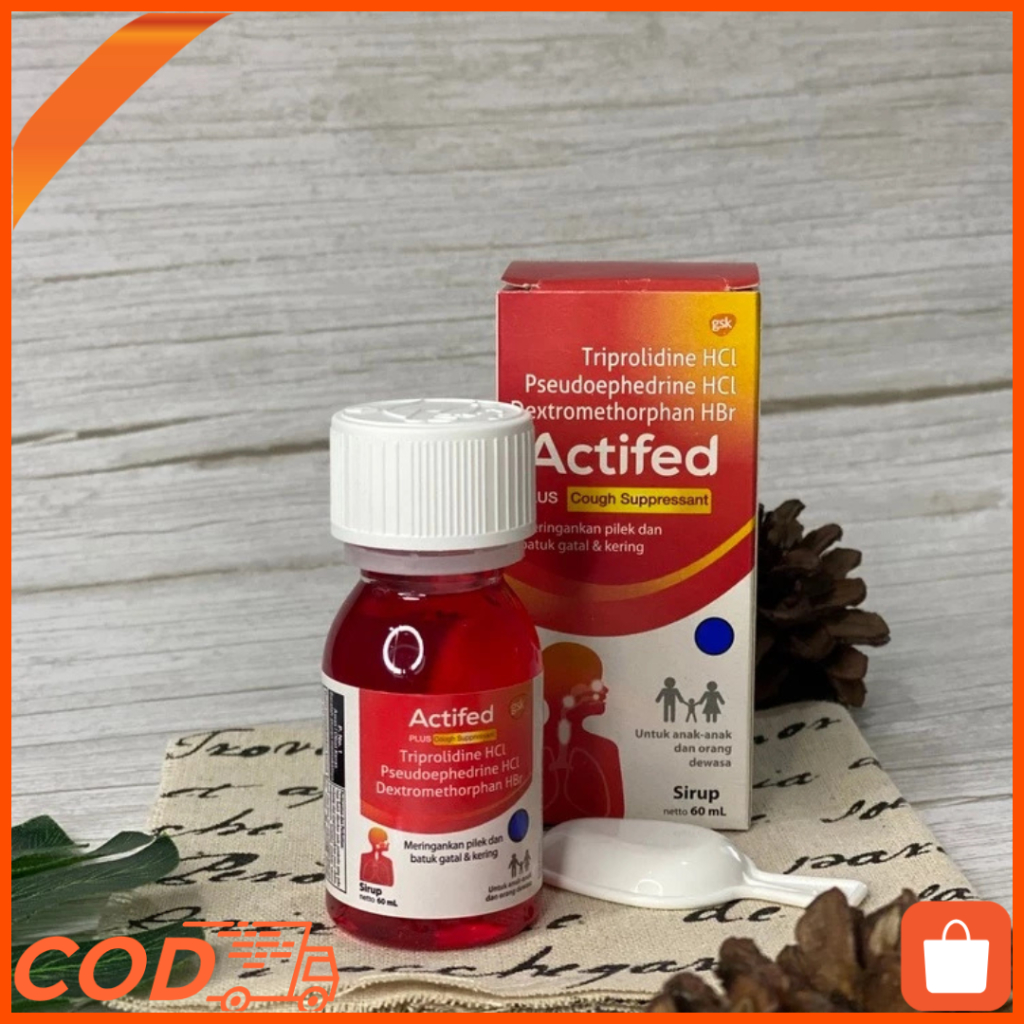 Jual Actifed Sirup, Actifed Plus Cough Supressant Sirup 60 Ml, Actifed ...