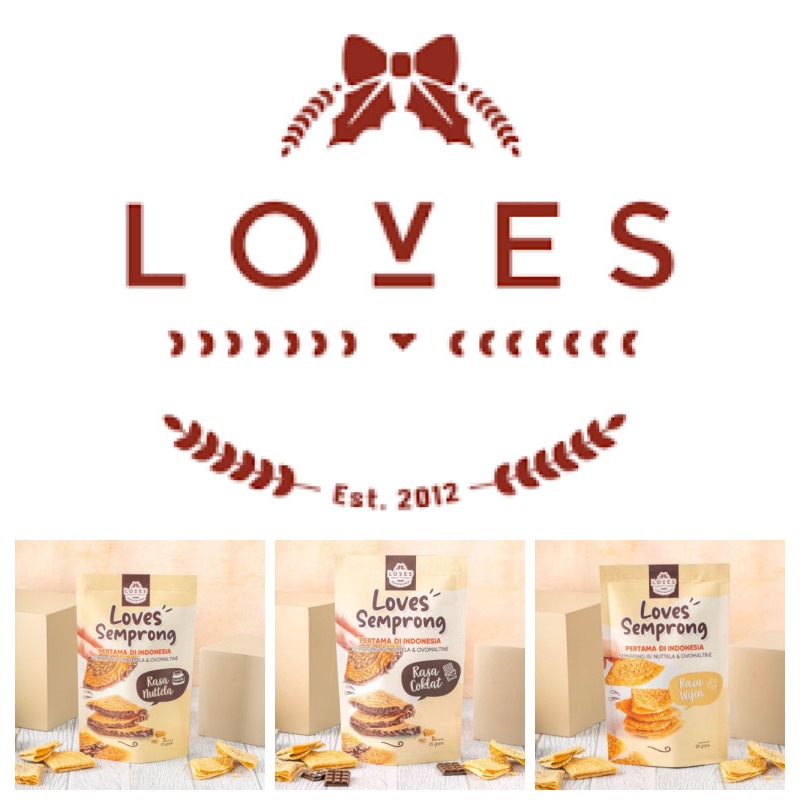 Jual Loves Semprong Kue Semprong Pouch Rasa Nutella / Chocolate / Keju ...