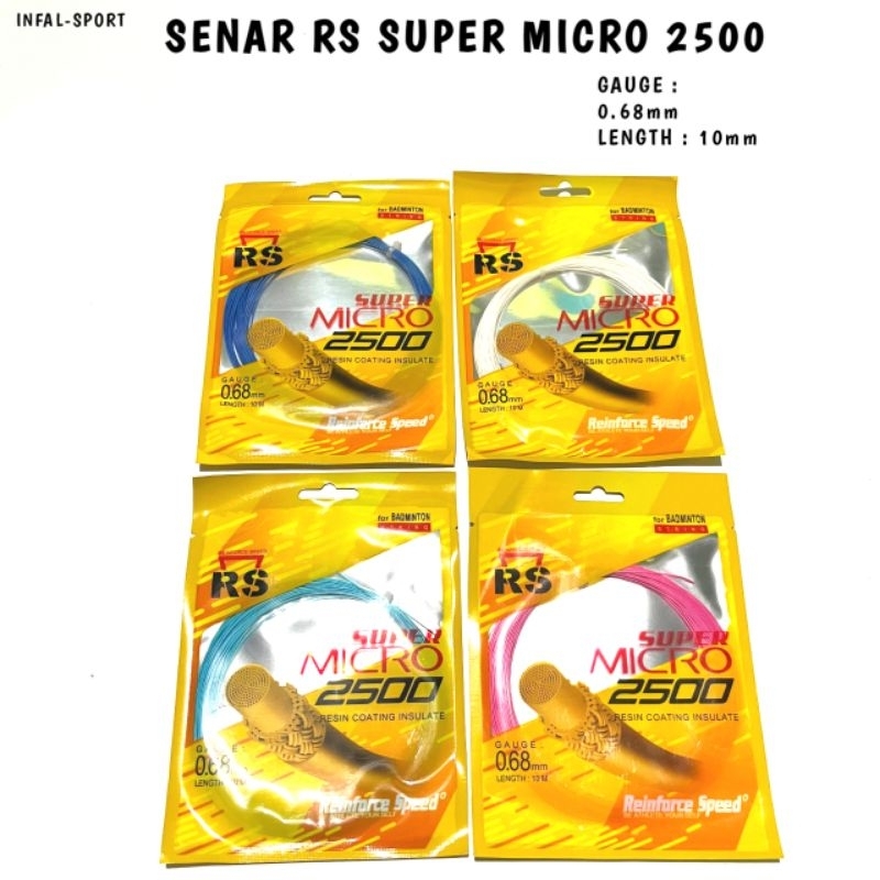 Jual SENAR ORIGINAL RS MICRO 1000 TALI RAKET BADMINTON | Shopee Indonesia